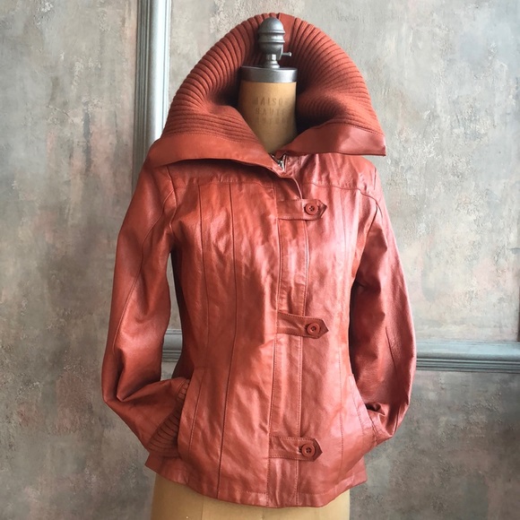 metrostyle | Jackets & Coats | Vintage Brown Leather Jacket 7s Large ...